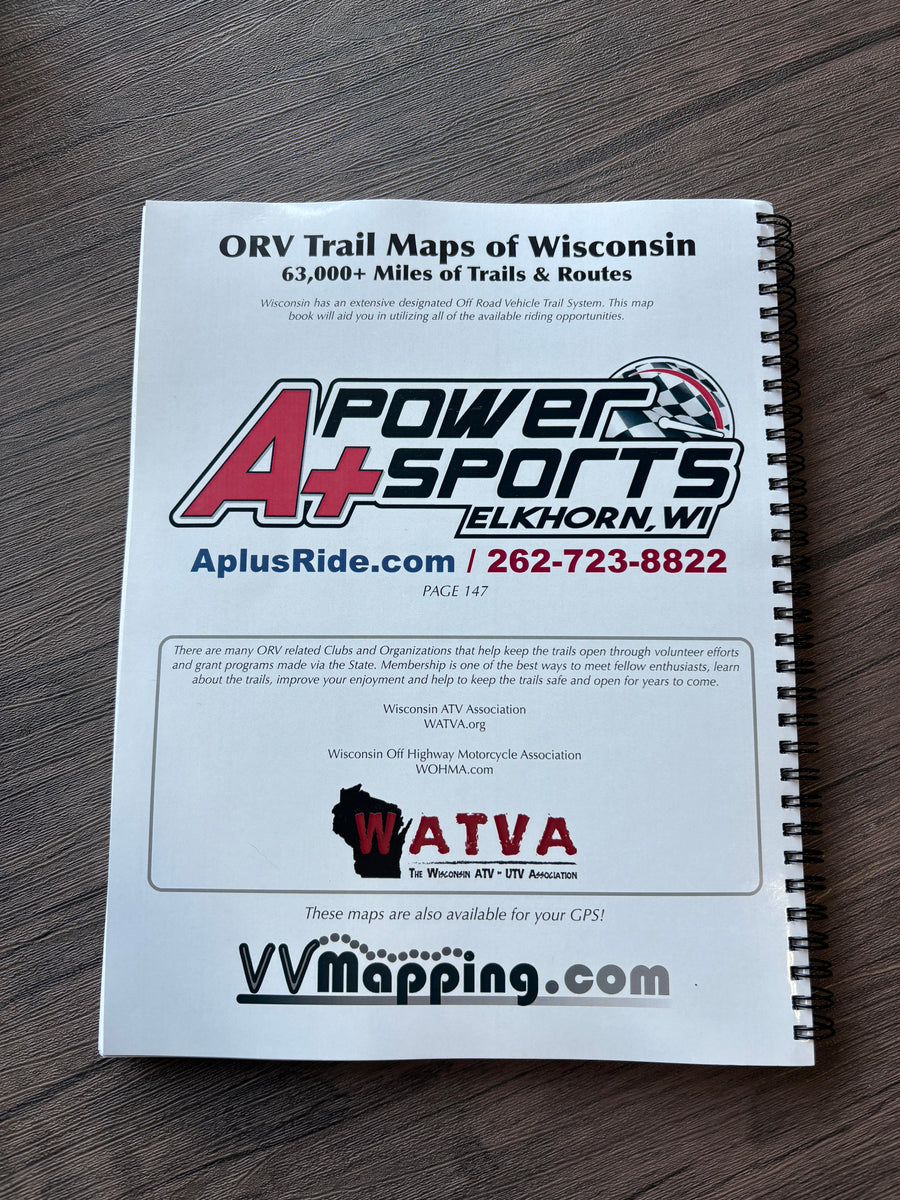 Wisconsin UTV/ATV, Wisconsin ORV Trail Mapping System Book – A+ Power ...